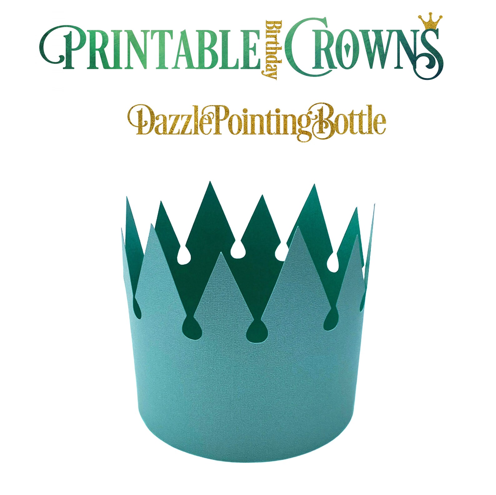 Dazzle Pointing Crown Printable Template – Birthday Paper Crown DIY ...