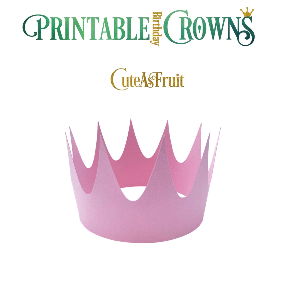 Printable Birthday Crown Template A4 – DIY Paper Crown for Kids – Party ...