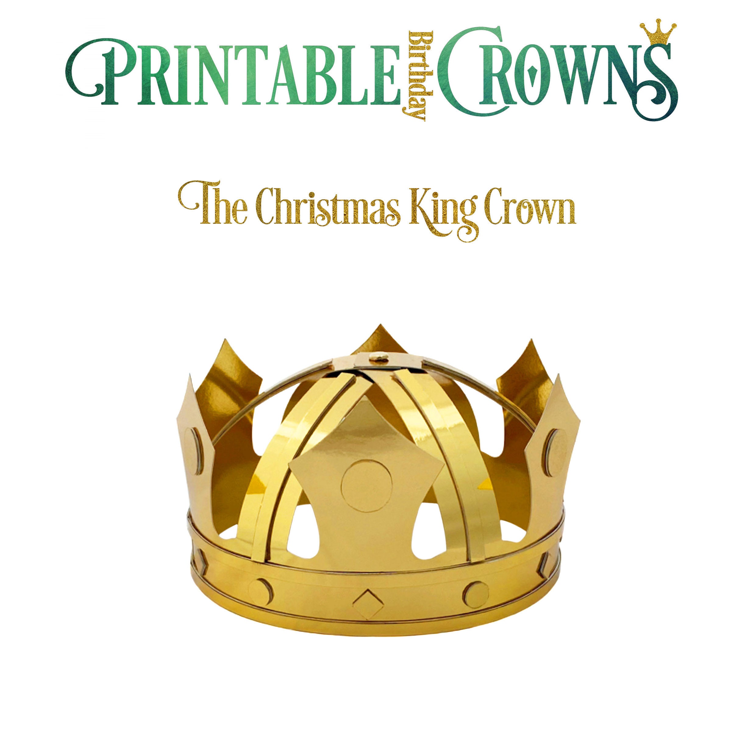 3D Printable Crown Template Party Hat Template Paper Crown for Home ...