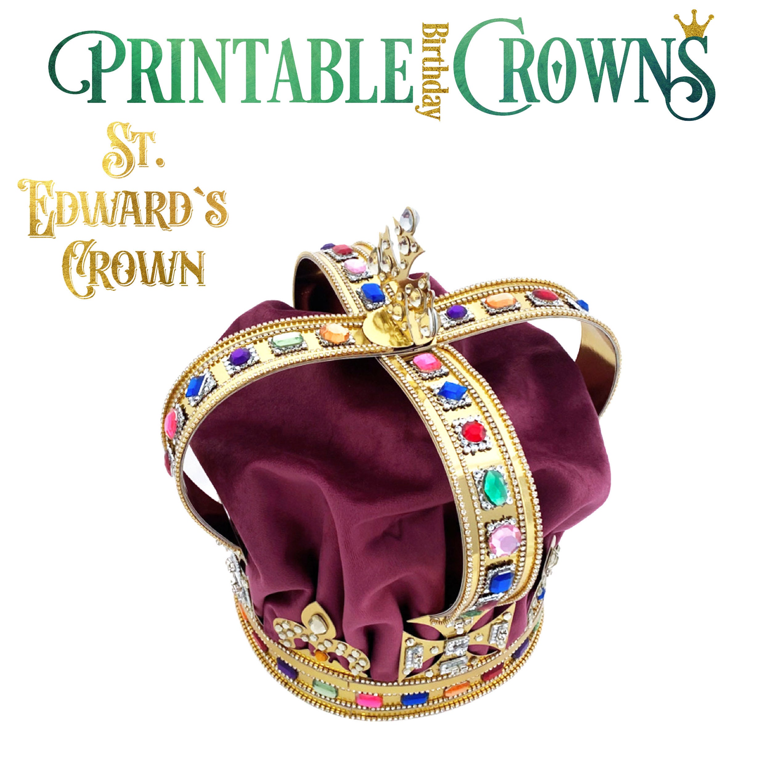 St Edwards Crown Template | PRINTABLE | 3D Crown | Replica Crown ...