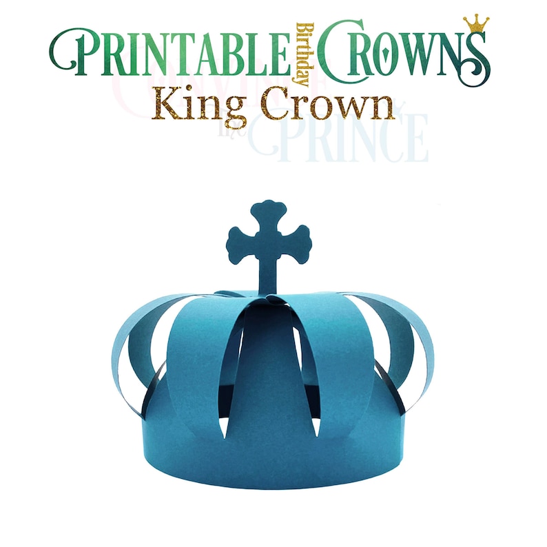 3D King Crown Template – Printable Royal Crown, Paper Crown DIY ...