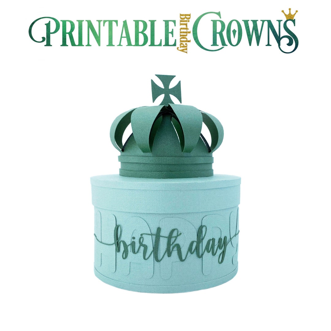3D Crown Box Template | PRINTABLE | Wrapping for Gifts | Accessory for ...