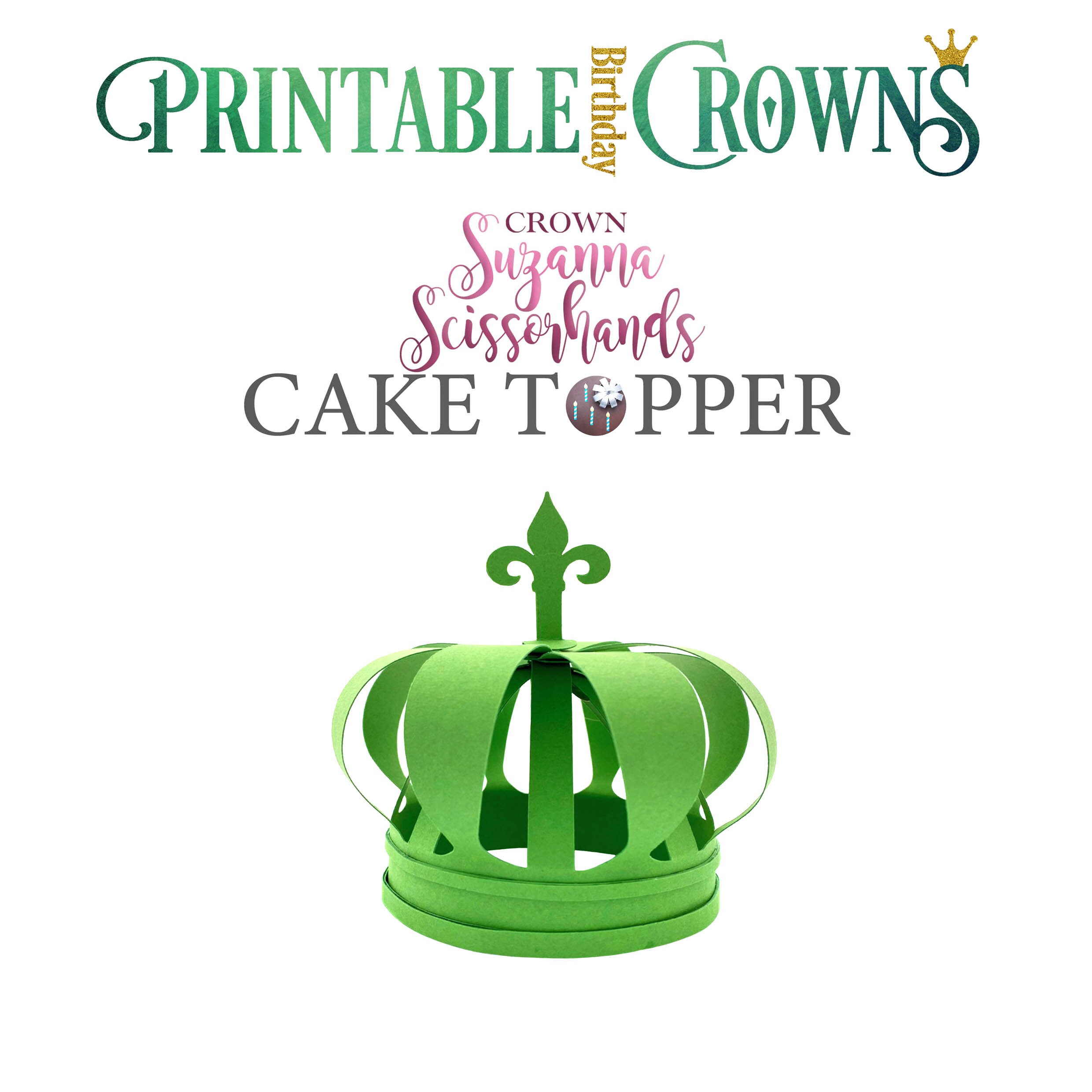 3D Mini Crown Printable Template | Suzanna Scissorhands Mini Crown ...