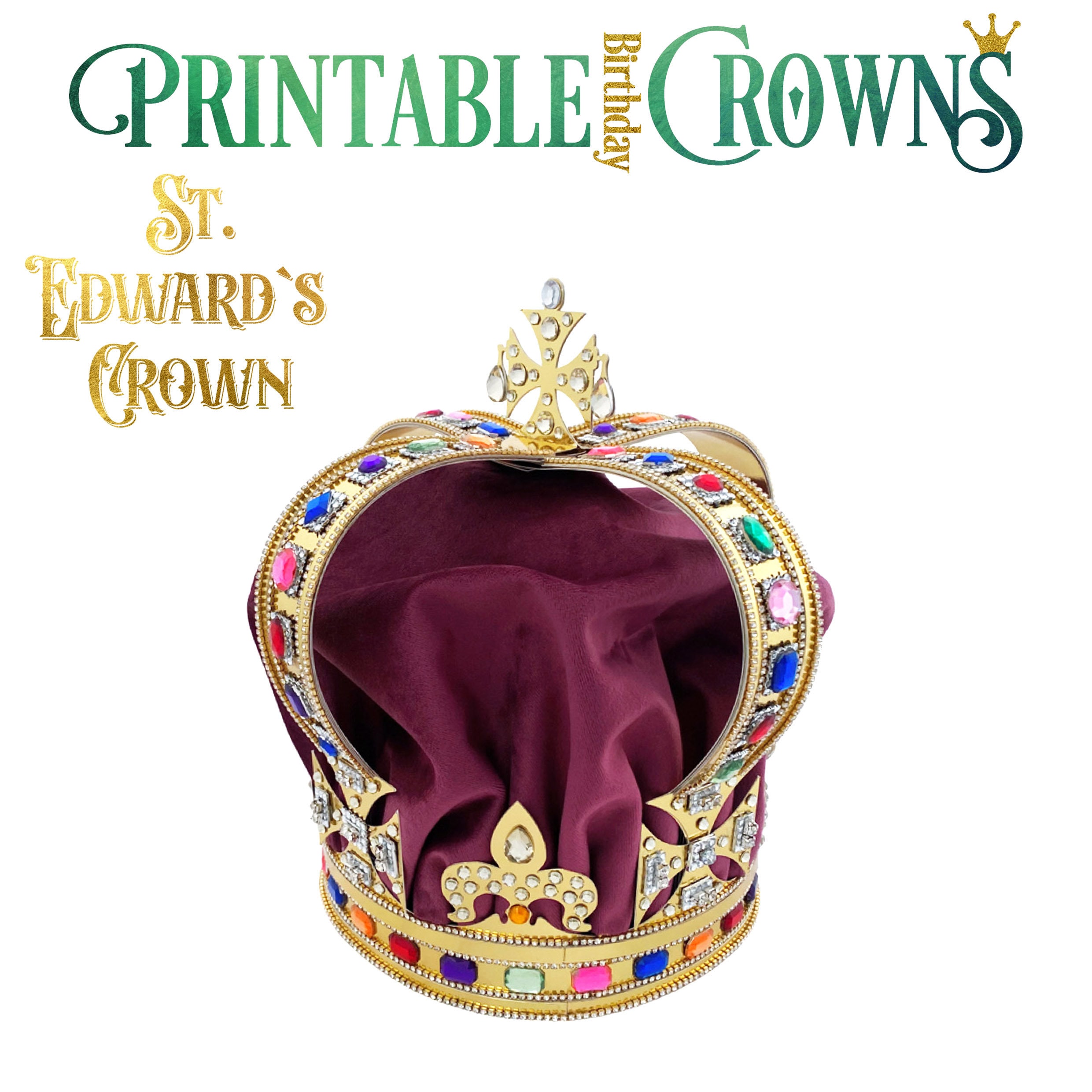 St Edwards Crown Template | PRINTABLE | 3D Crown | Replica Crown ...