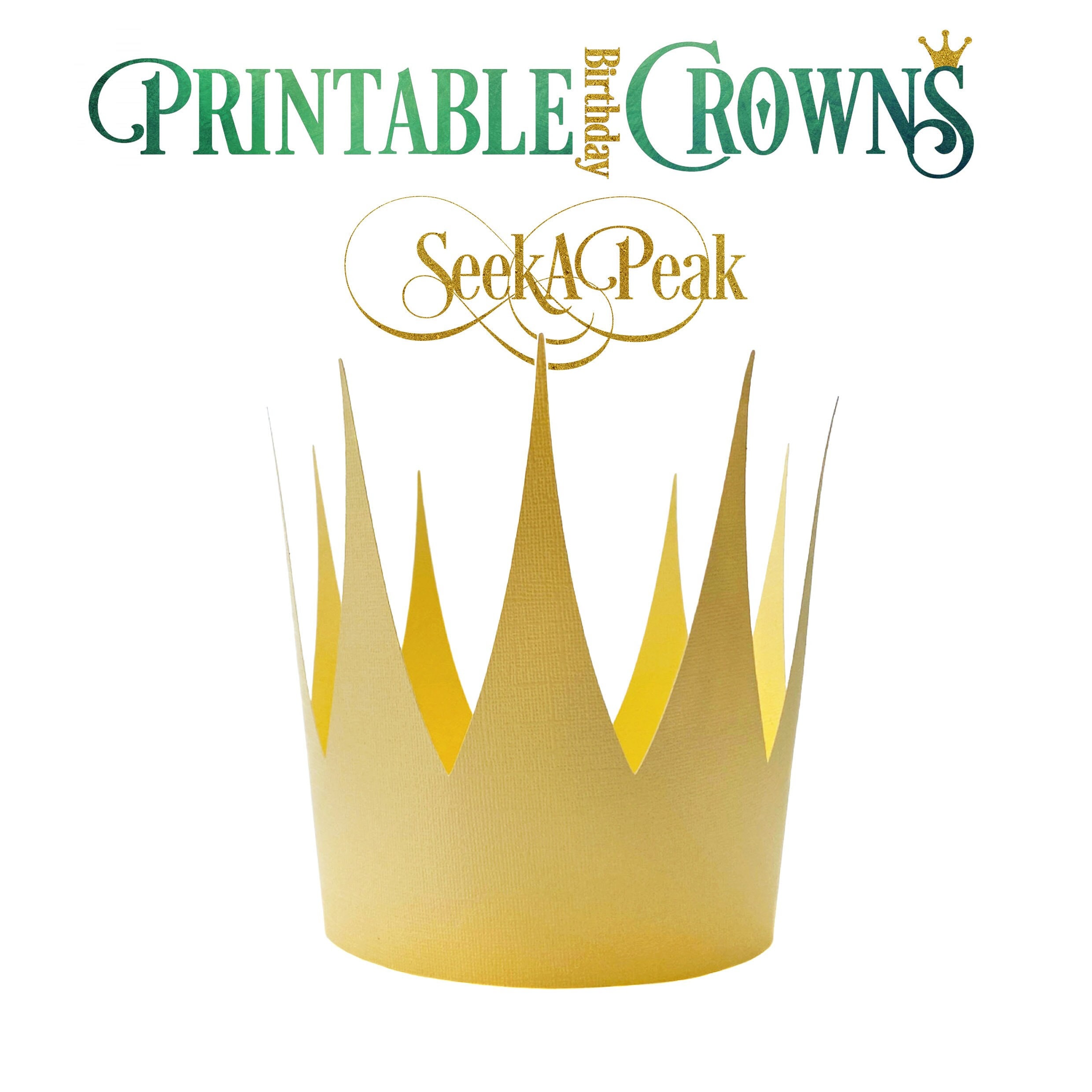 Seek A Peak Crown Template – Tall Pointed Birthday Crown, Printable ...