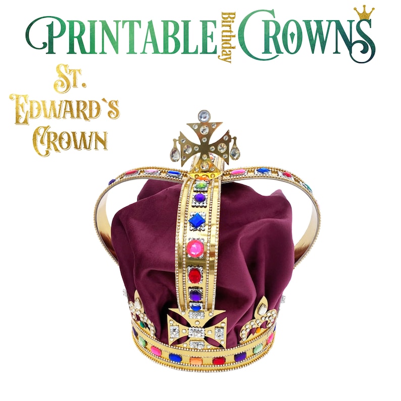 St Edwards Crown Template | PRINTABLE | 3D Crown | Replica Crown ...