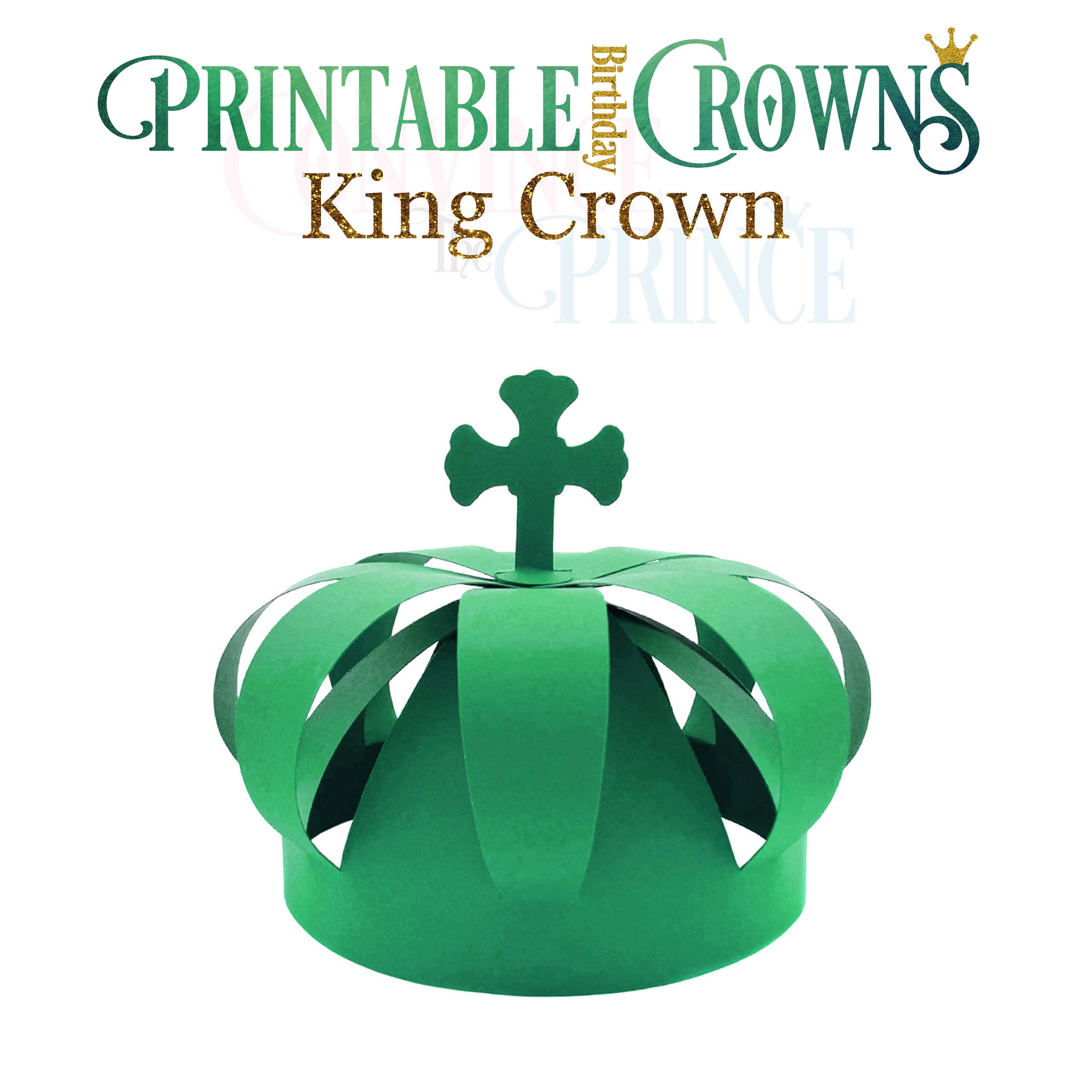 3D King Crown Template – Printable Royal Crown, Paper Crown DIY ...