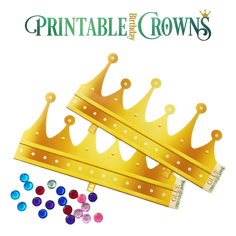 Printable Crown Golden Bullet Crown Paper Crown for Home Printing for ...
