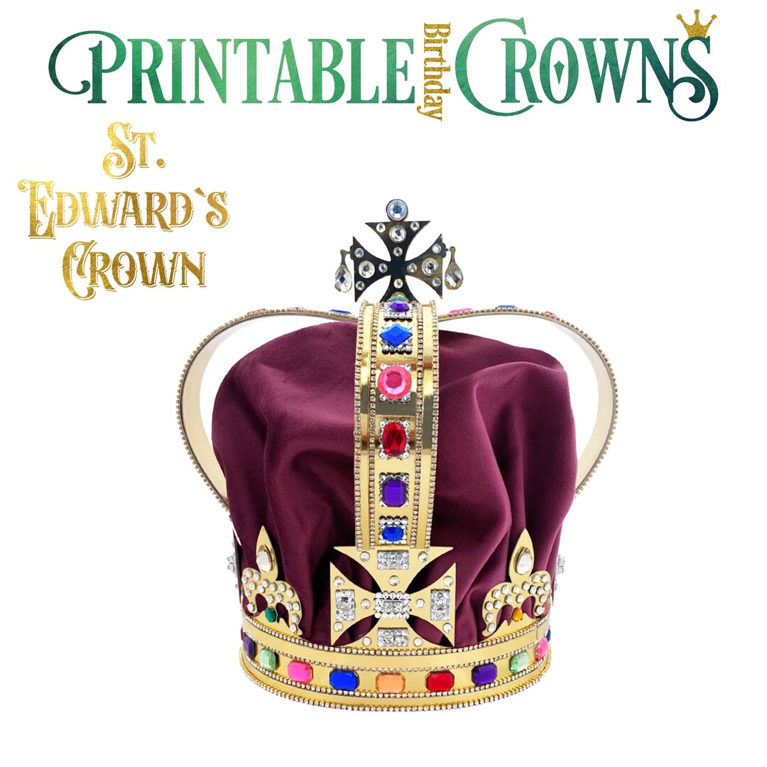 St Edwards Crown Template | PRINTABLE | 3D Crown | Replica Crown ...
