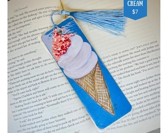 Ice Cream Cone Bookmark or Gift Tag - Choose Your Color "inspiring ...