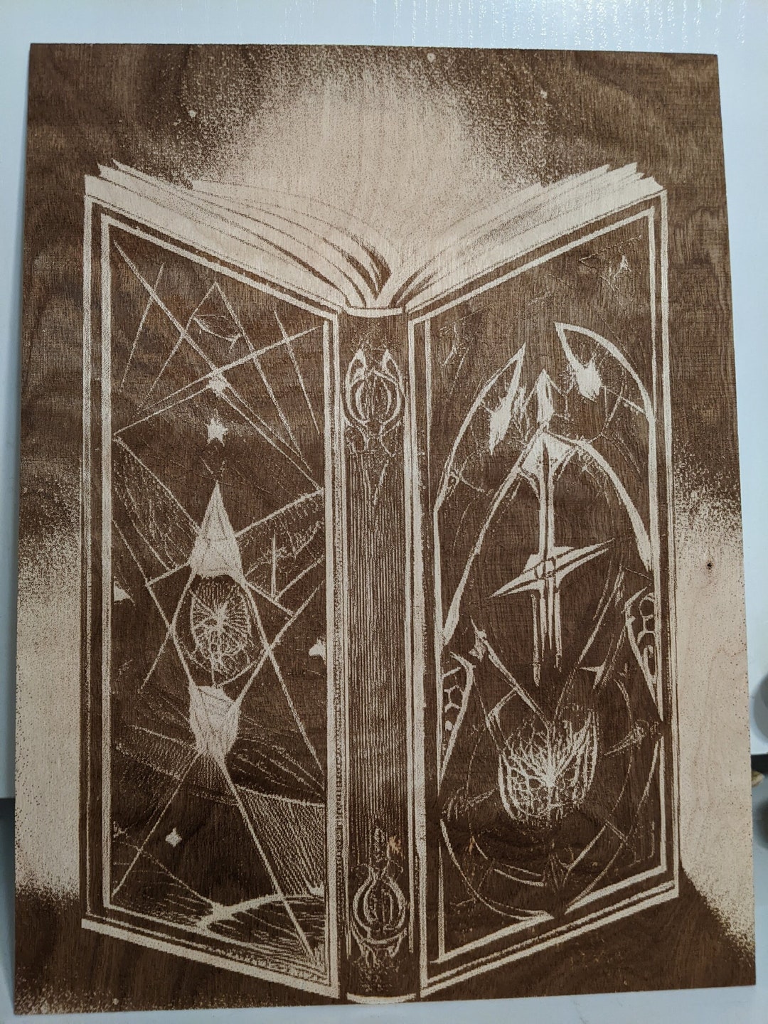 Wooden Panel Spellbook - Etsy