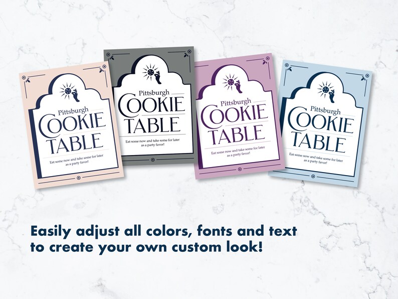 Pittsburgh Wedding Cookie Table Sign Pittsburgh Wedding - Etsy