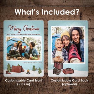 Happy Camper Christmas Card, Editable Christmas Card, Instant Download ...