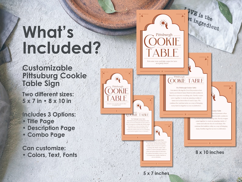 Pittsburgh Wedding Cookie Table Sign, Pittsburgh Wedding Tradition ...