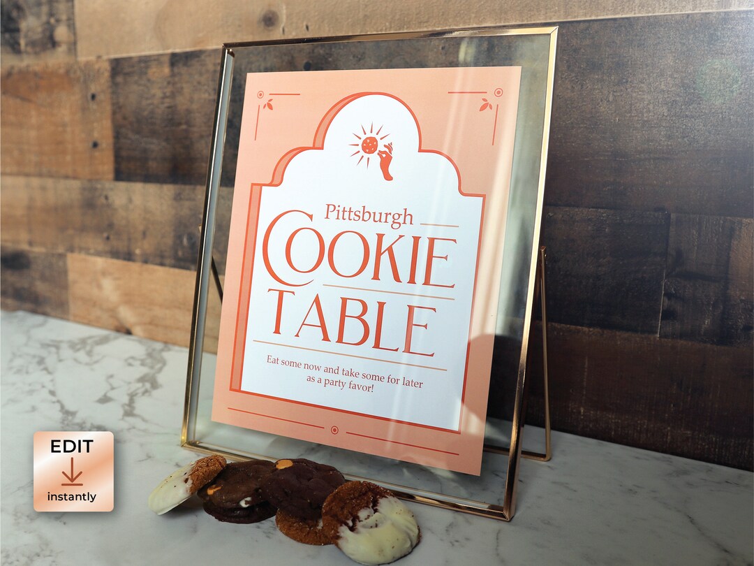 Pittsburgh Wedding Cookie Table Sign Pittsburgh Wedding - Etsy