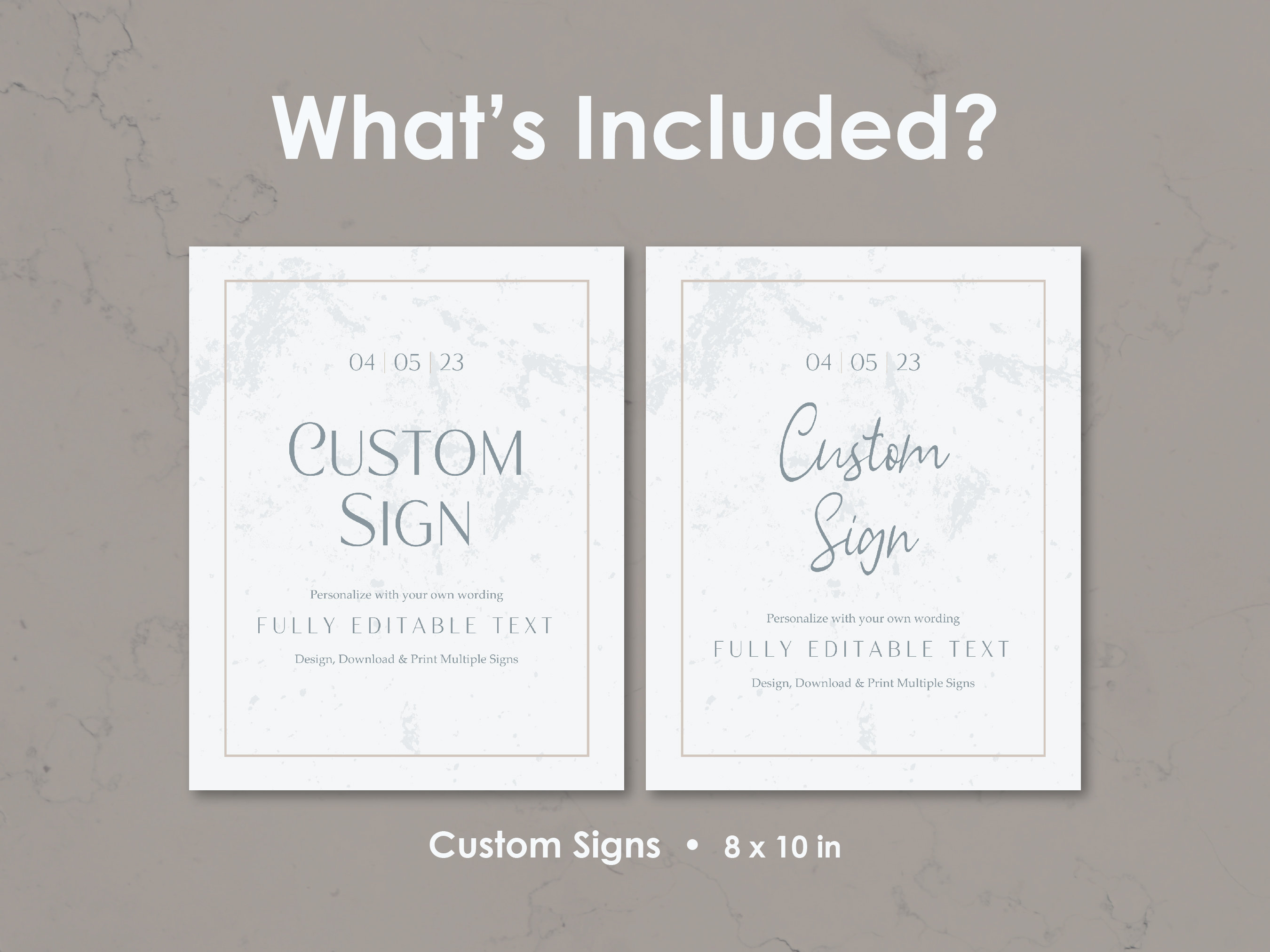 White Custom Sign Template, Wedding Custom Sign, Elegant Wedding Sign ...