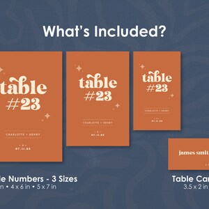 Retro Table Number Bundle, Wedding Table Number, Wedding Place Cards ...