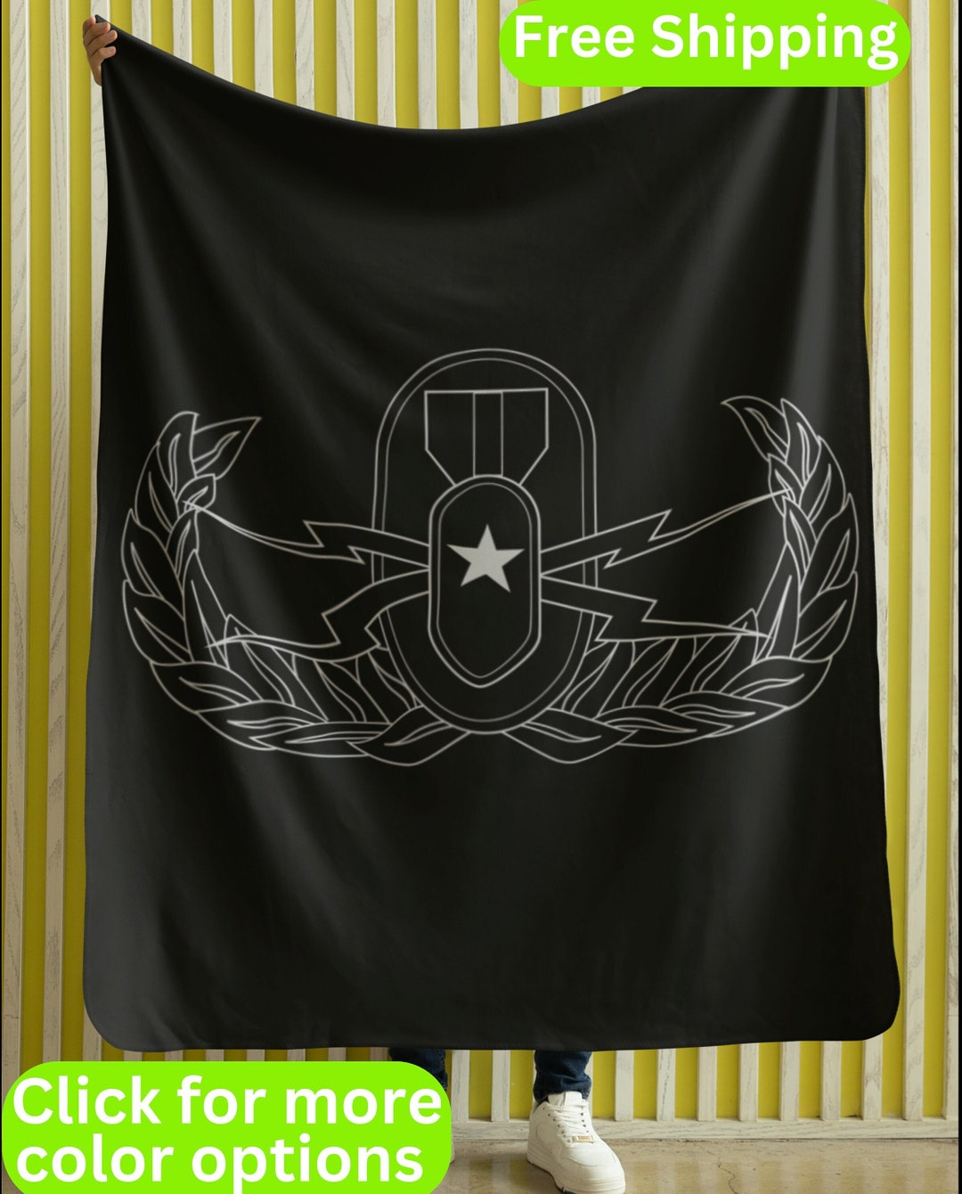 EOD Senior Sherpa Blanket - EOD Pin Throw Blanket- Navy EOD - Army Eod ...