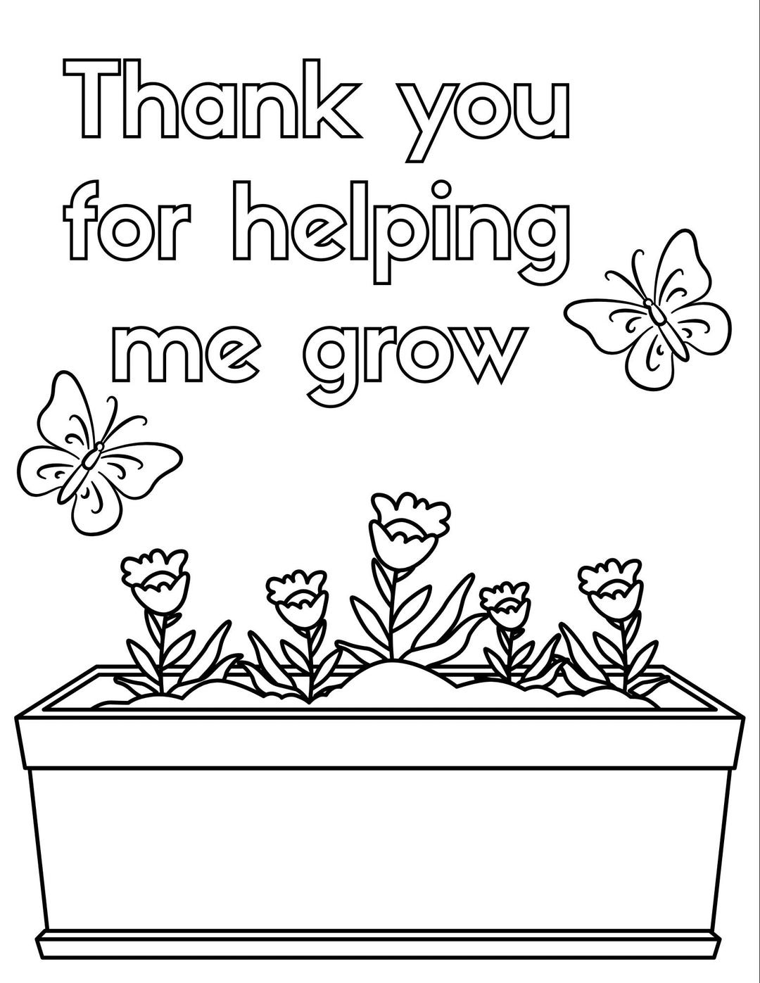 Printable Downloadable Thank You for Helping Me Grow Teacher ...