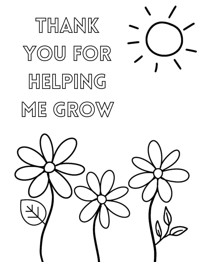Printable Downloadable Teacher Appreciation Coloring Sheet - Etsy