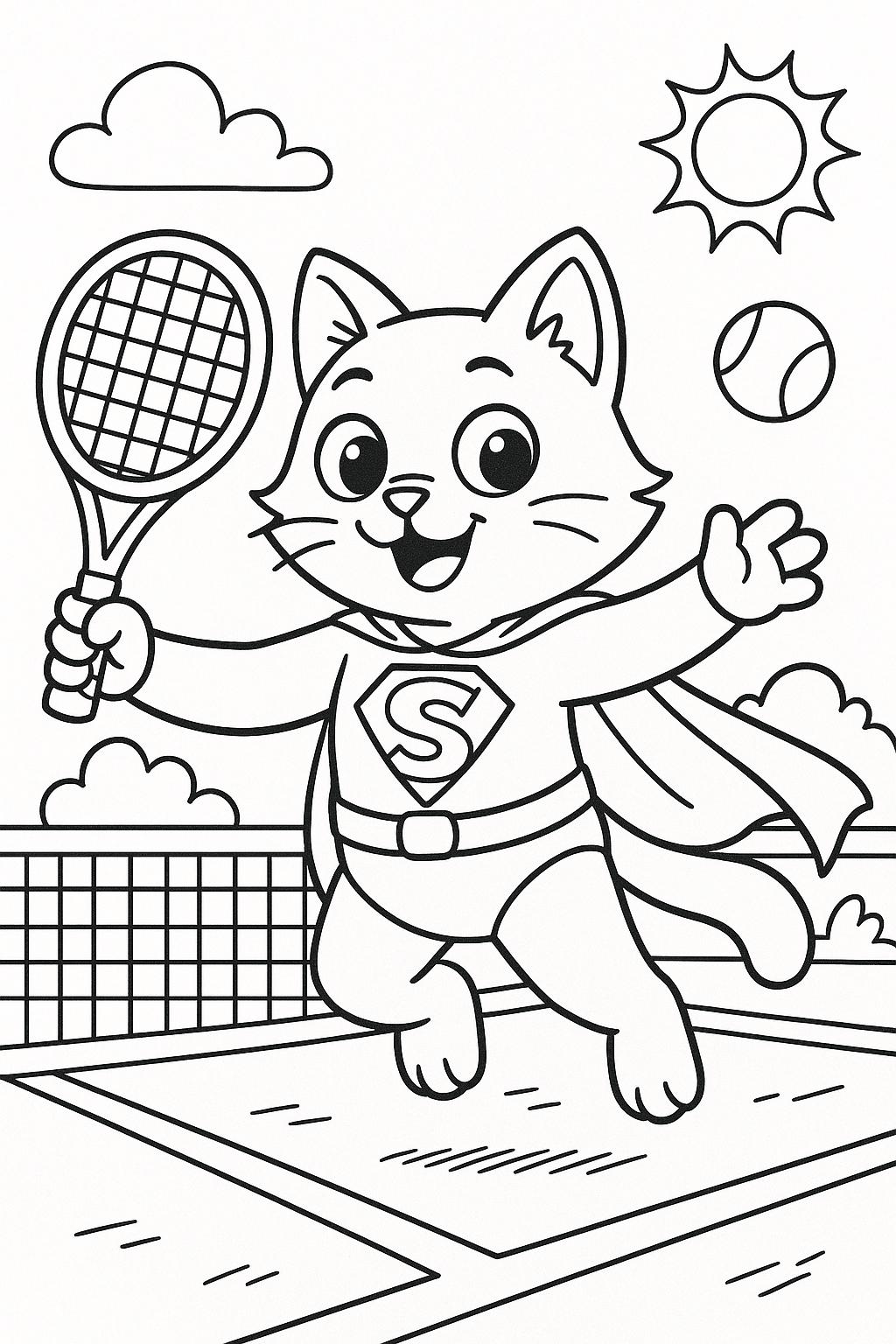 Super Cat Superhero Coloring Pages – Instant Printable Kids Coloring ...