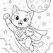 Super Cat Superhero Coloring Pages – Instant Printable Kids Coloring ...