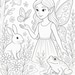 Enchanted Forest Fairy Coloring Book • 10 Printable A4 Line-art Pages ...