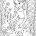 Enchanted Forest Fairy Coloring Book • 10 Printable A4 Line-art Pages ...