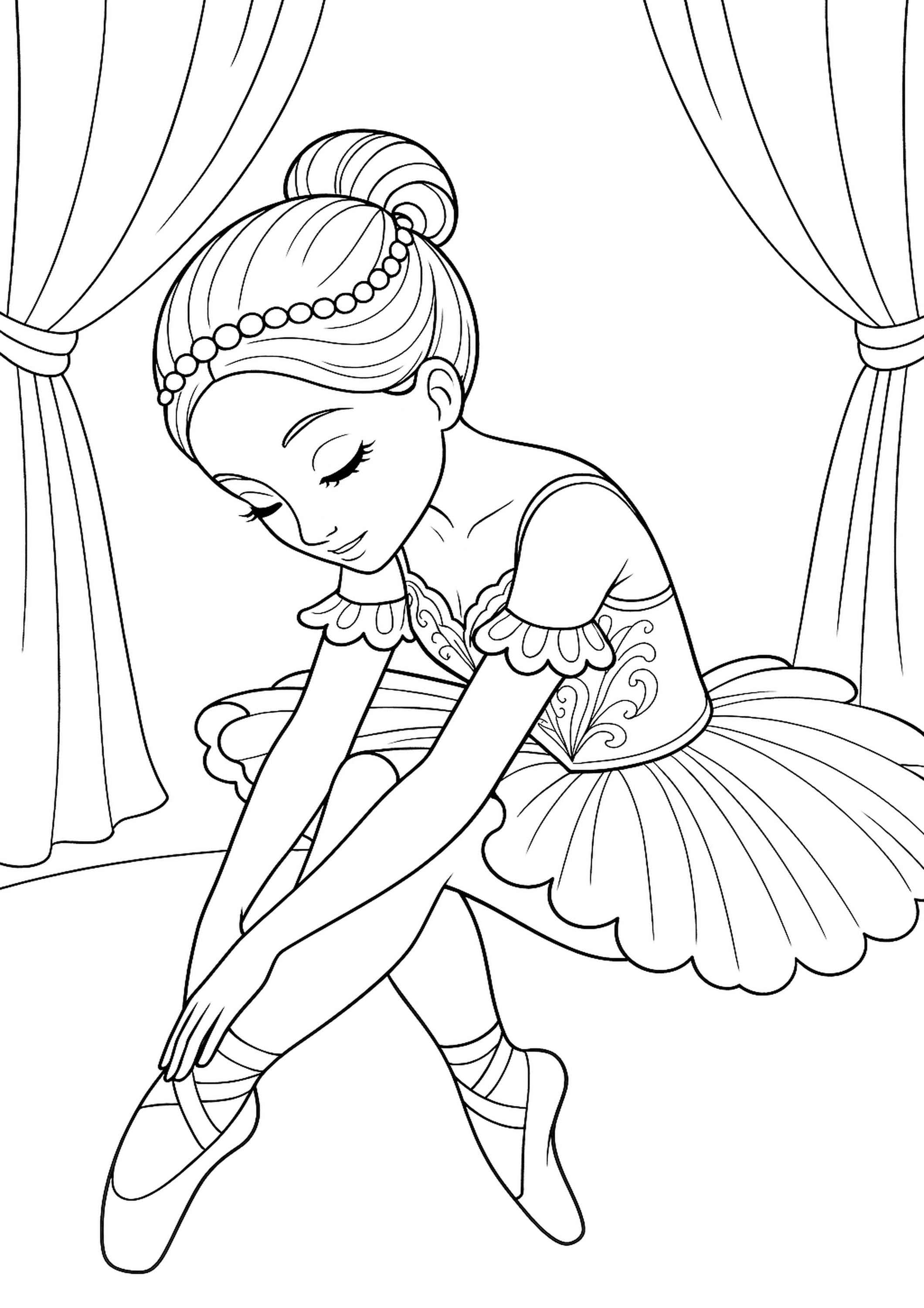 Printable Ballerina Coloring Pages – A4 PDF Download | Graceful Ballet ...