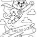 Super Cat Superhero Coloring Pages – Instant Printable Kids Coloring ...