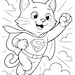 Super Cat Superhero Coloring Pages – Instant Printable Kids Coloring ...