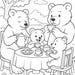 Bear Family Fun – 3 Printable A4 Portrait Coloring Pages, Digital ...