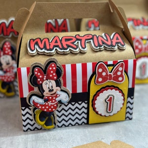 Minnie Mouse Favor Box Minnie Candy Box Favor Box Birthday - Etsy
