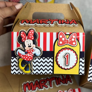 Minnie Mouse Favor Box Minnie Candy Box Favor Box Birthday - Etsy