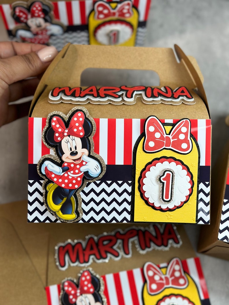 Minnie Mouse Favor Box Minnie Candy Box Favor Box Birthday - Etsy