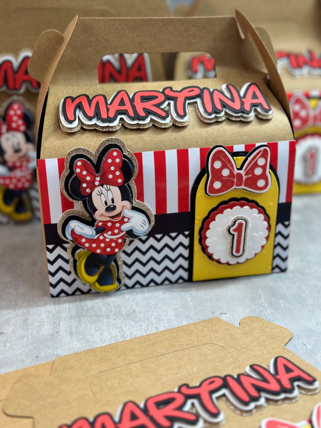 Minnie Mouse Favor Box Minnie Candy Box Favor Box Birthday - Etsy