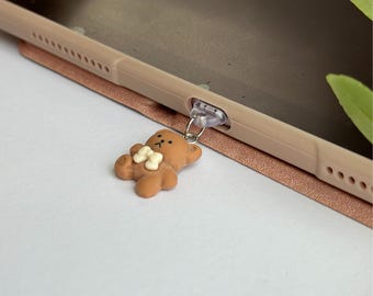 Teddy Bear USB-C Dust Plugs: Kawaii Phone Charm - Etsy