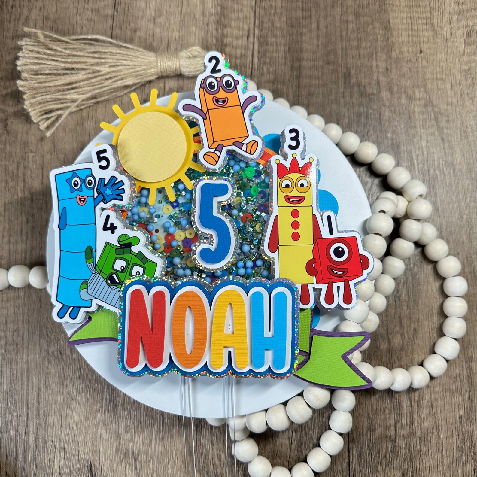 Numberblocks Cake Topper, Personalized Cake Topper, Cake Topper Shaker ...