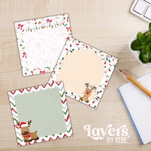 Christmasprintable Mini Notepads 3x3, Christmas Notepad Set of 6 ...