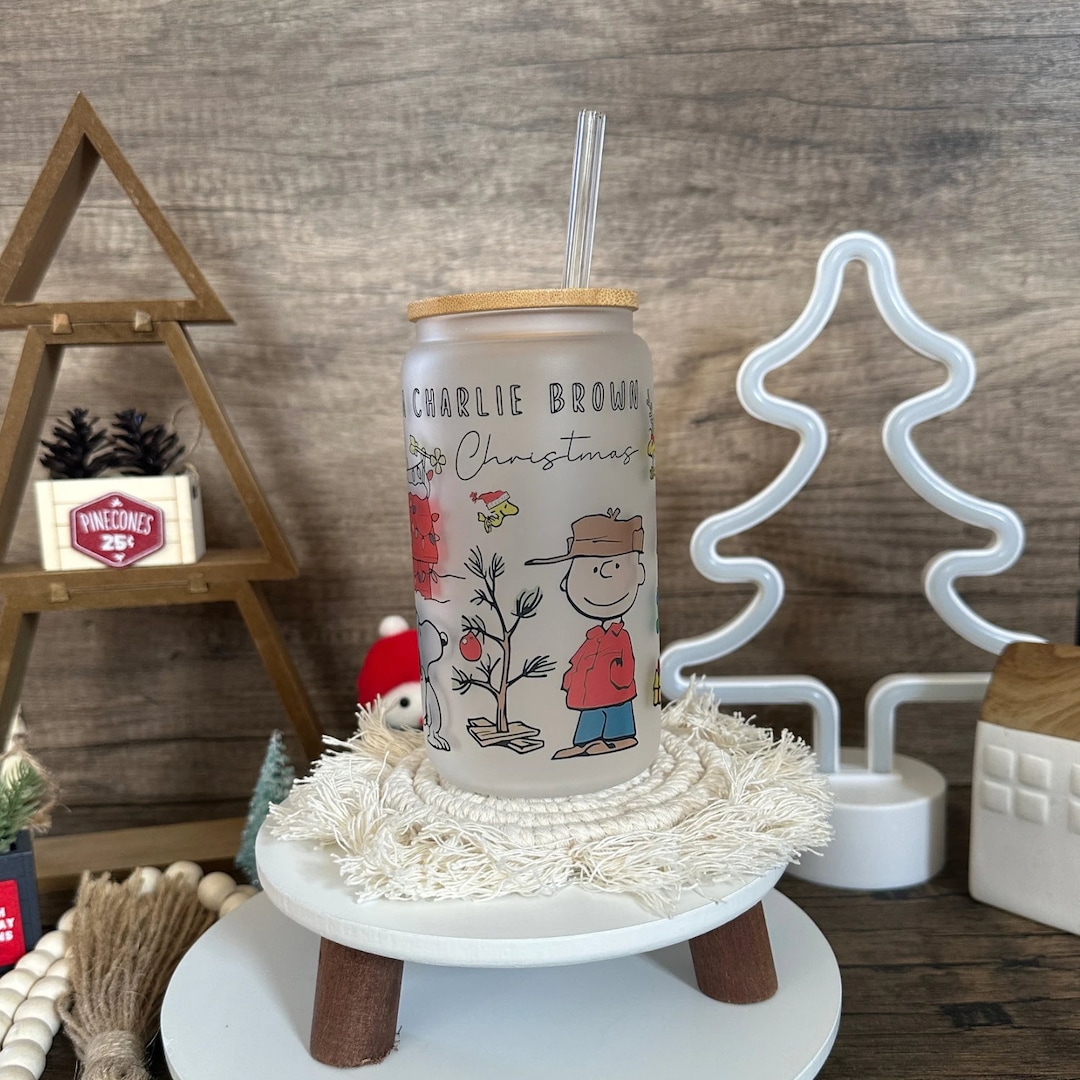 Charlie Brown Cup, Charlie Brown Christmas Cup, Snoopy Cup, Beer Glass ...