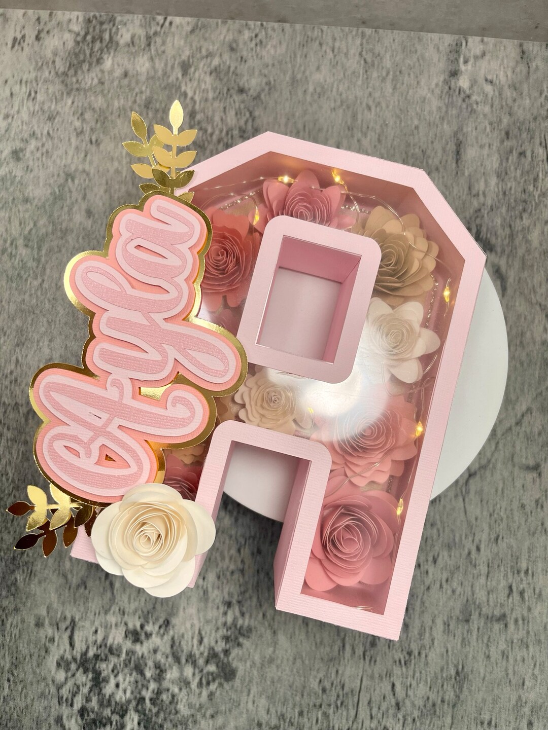 3d Letter With Led Lights, Personalized 3d Letter, Party Decor, 3d ...