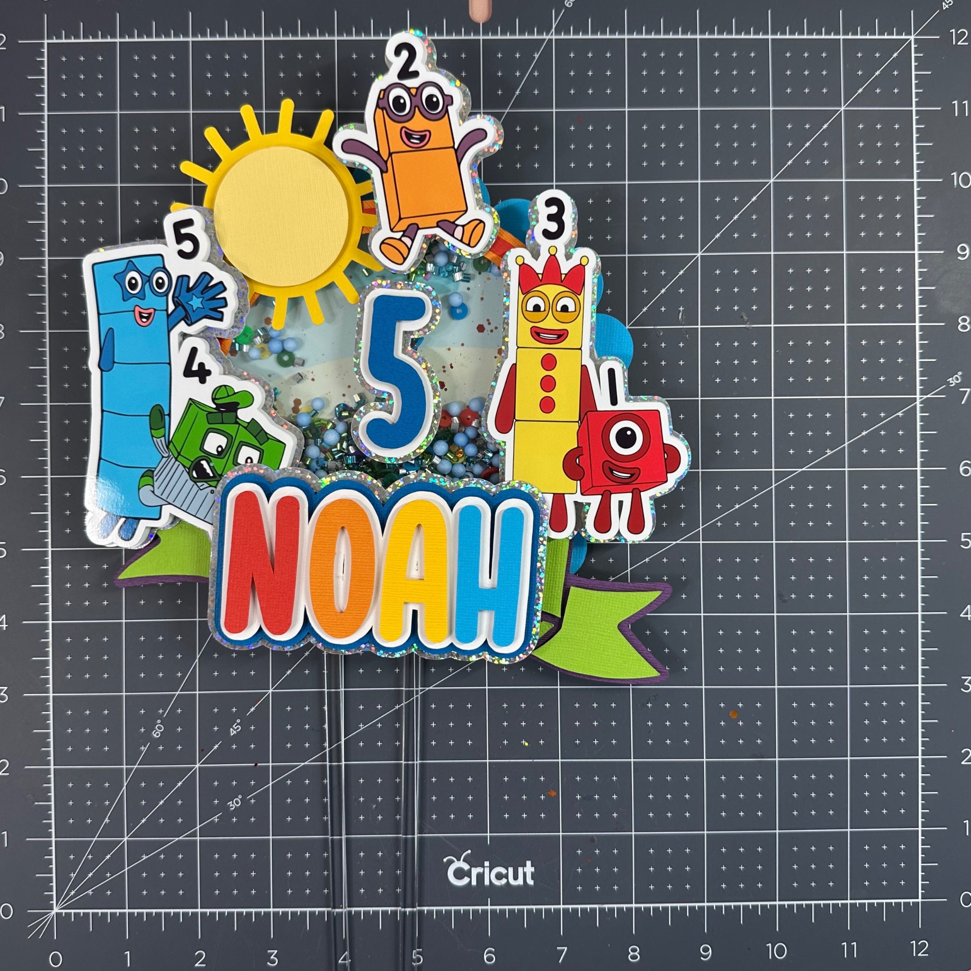 Numberblocks Cake Topper, Personalized Cake Topper, Cake Topper Shaker ...