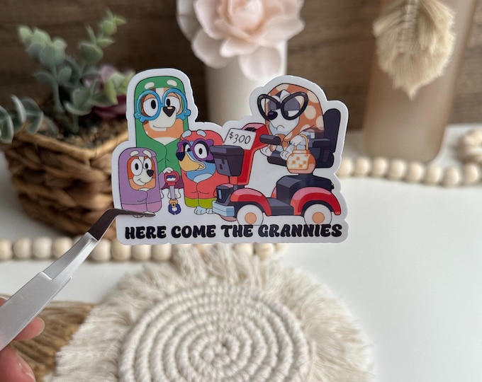 STICKER: Nice Parking Spot Rita Bluey Sticker, Bluey Stickers ...