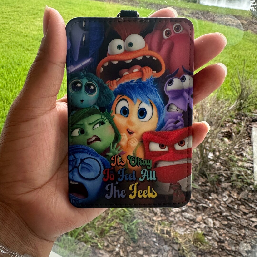 Inside Out Card Holder Keychain, Its Okay to Feel All the Feels Card ...