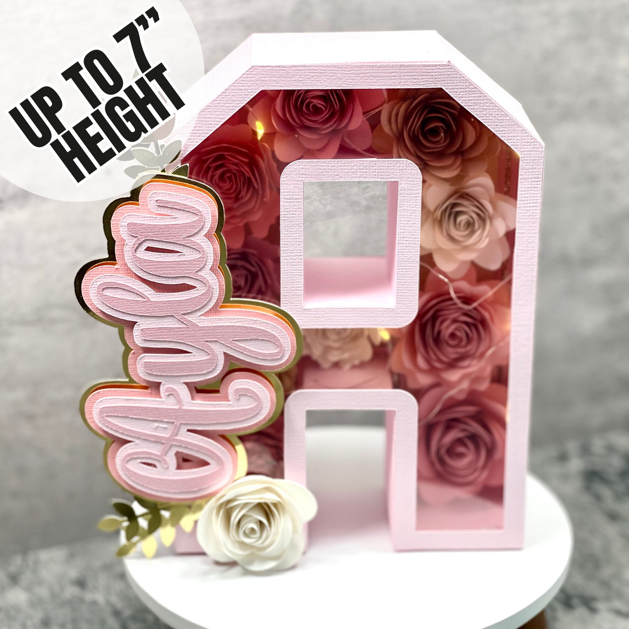 3d Letter With Led Lights, Personalized 3d Letter, Party Decor, 3d ...