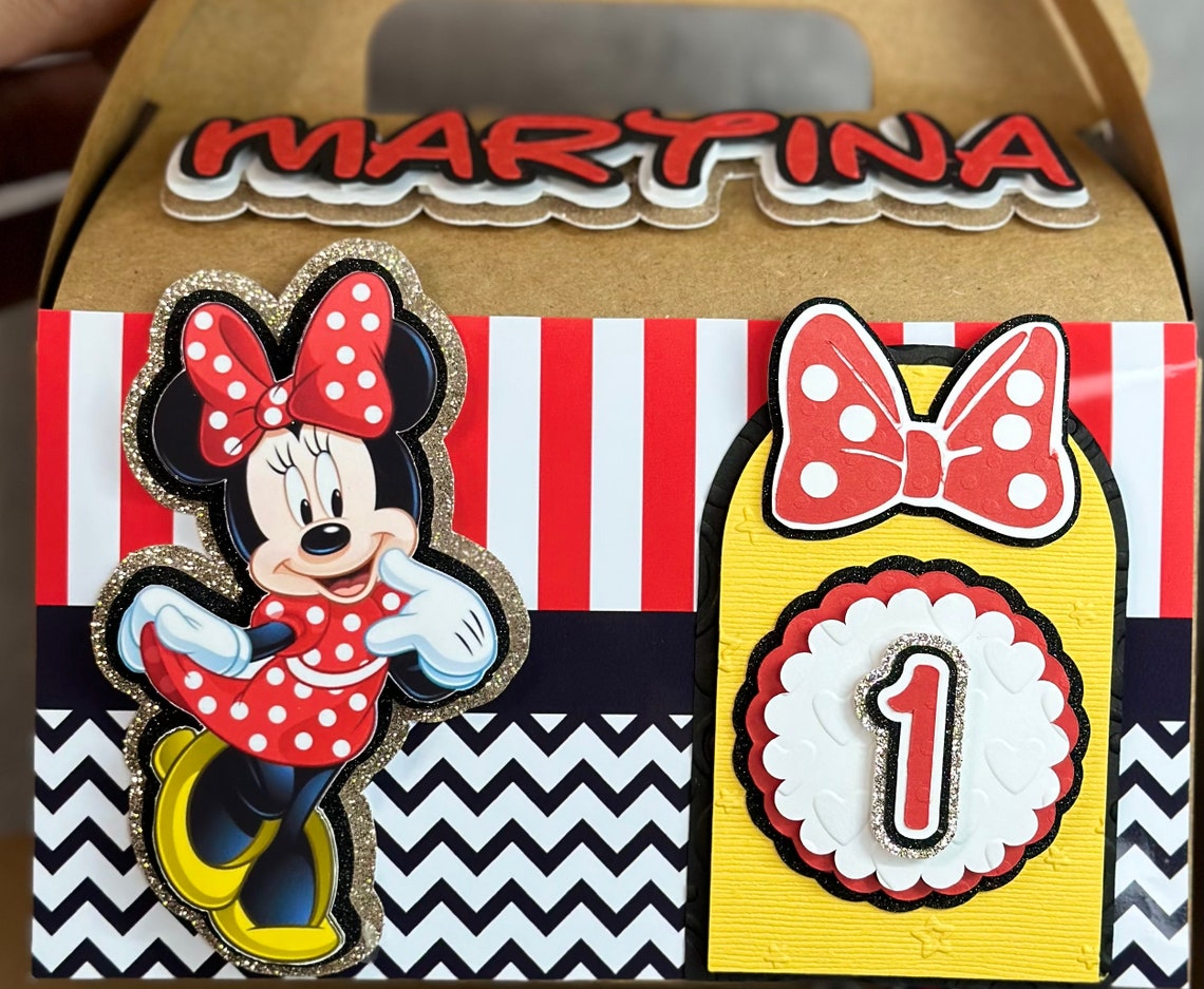 Minnie Mouse Favor Box Minnie Candy Box Favor Box Birthday - Etsy