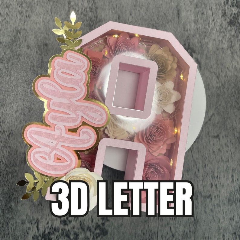 3d Letter With Led Lights Personalized 3d Letter Party - Etsy