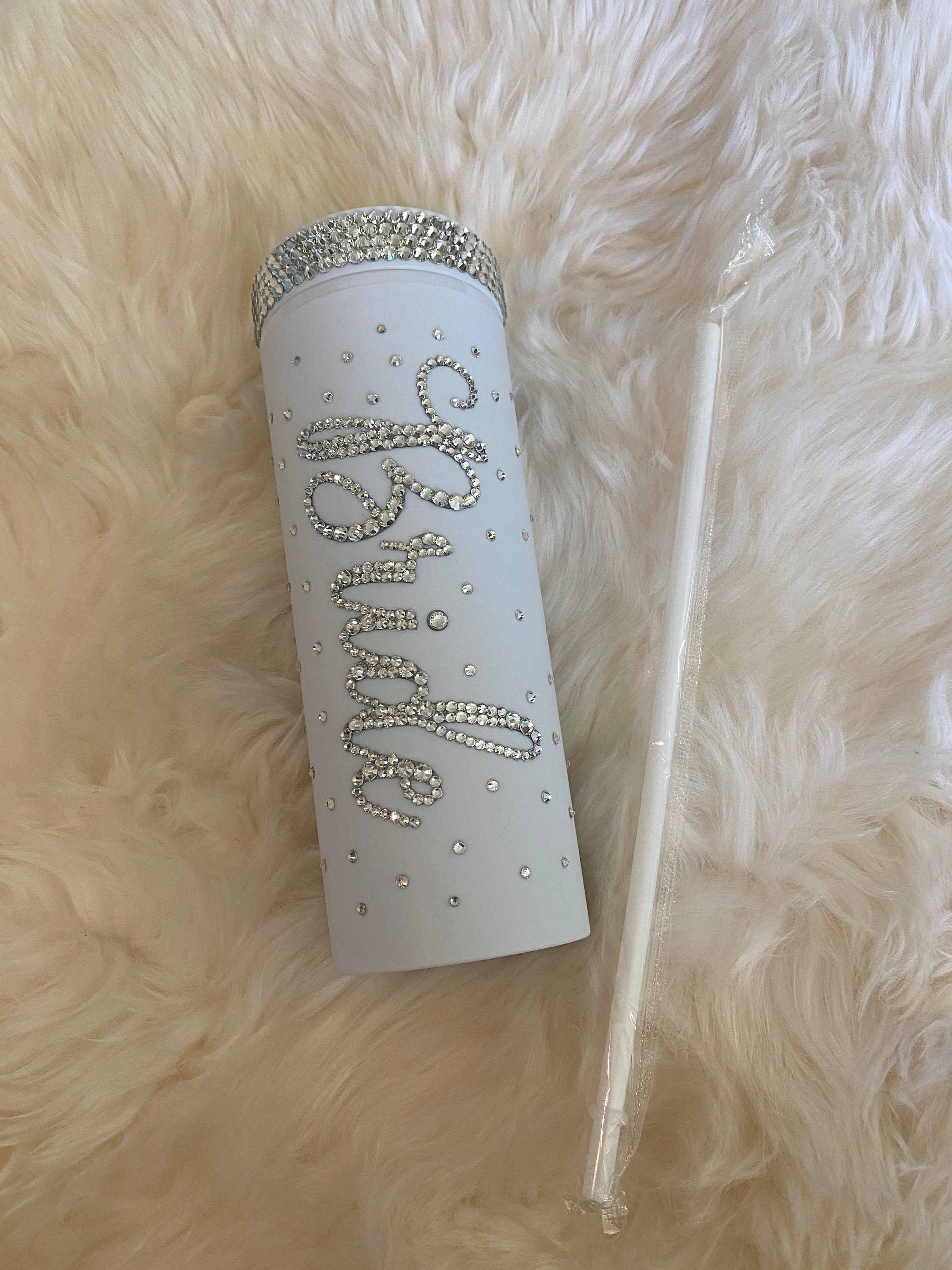 Bride Tumbler Crystal Clear Rhinestones Bridal Tumbler Bride Gifts ...