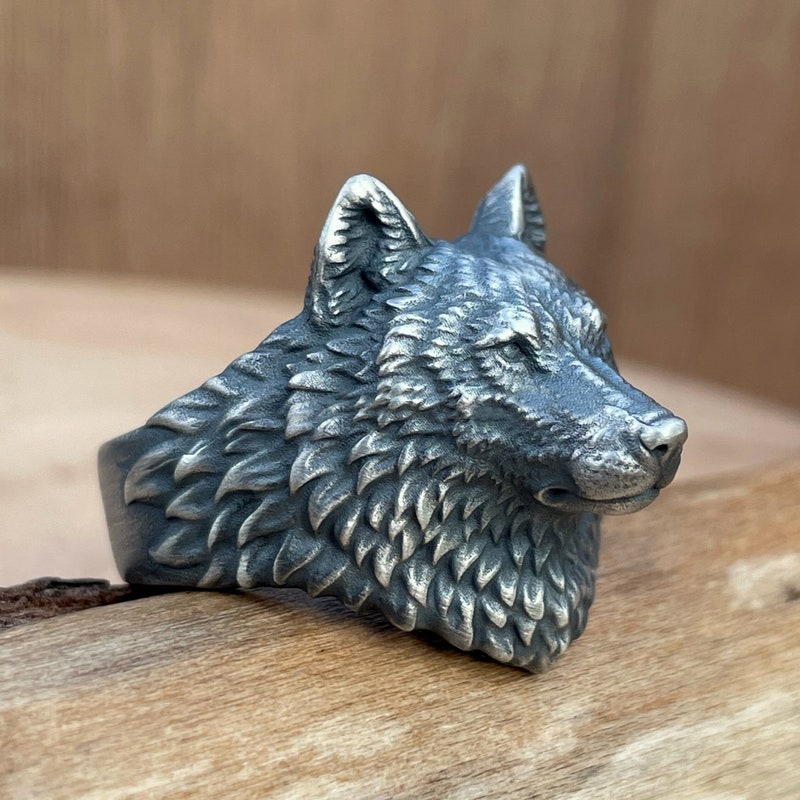 Wolf Ring Men - Etsy