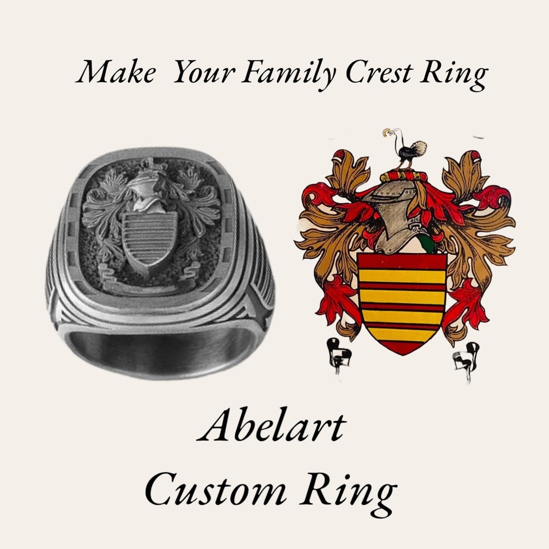 Custom Signet Ring Men - Unique Signet Rings for Men -family Crest ...